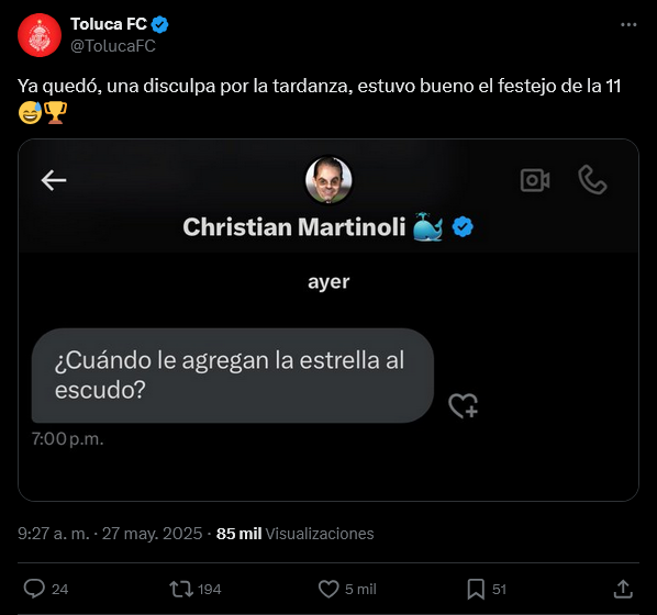 Toluca modifica su escudo tras el título ante presión de Martinoli